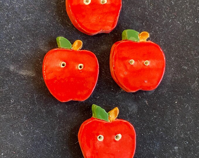 Apple Buttons - Etsy