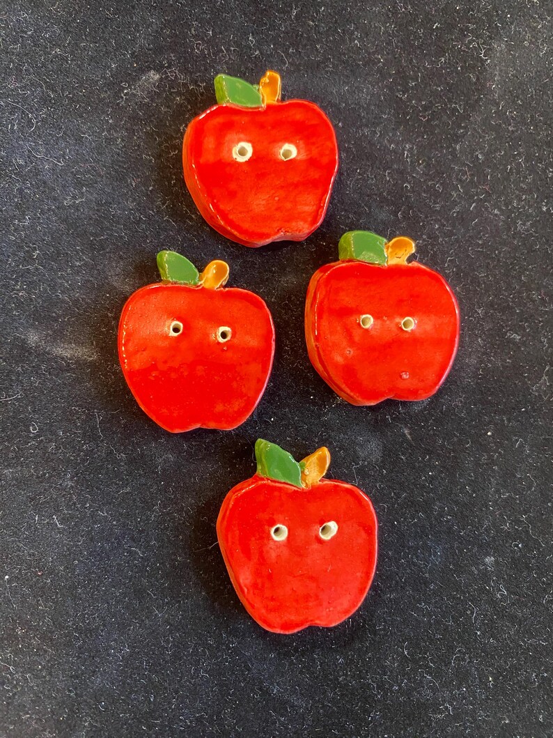 Apple Buttons - Etsy