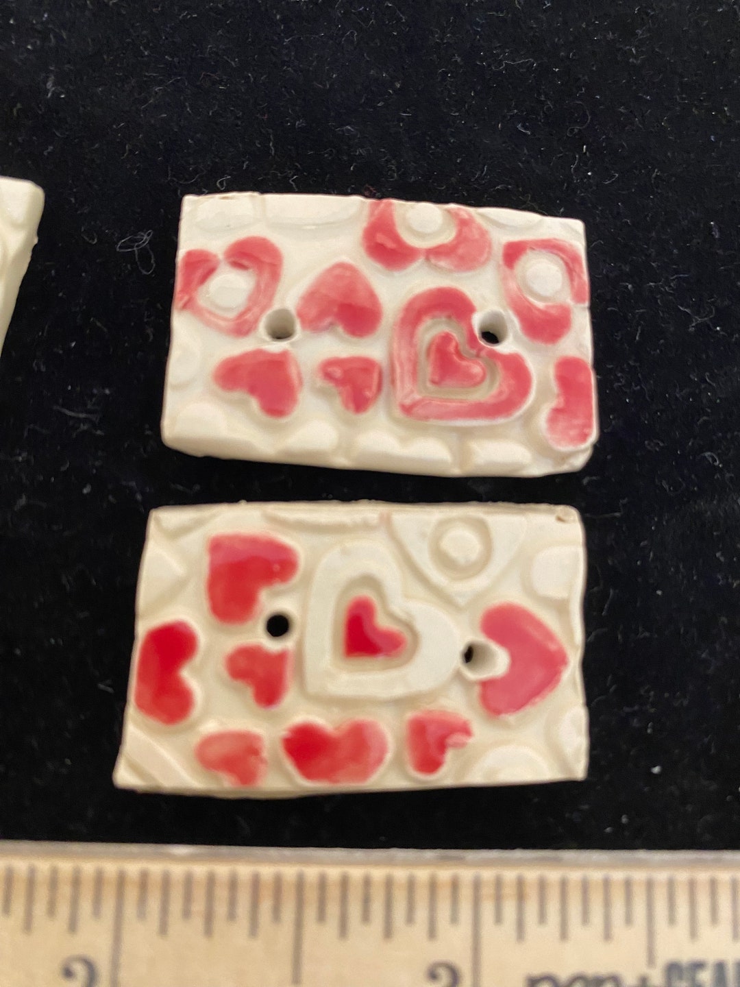 Red Heart Buttons - Etsy