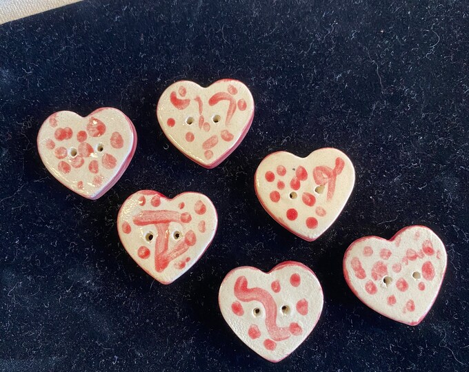 Heart Shape Buttons - Etsy
