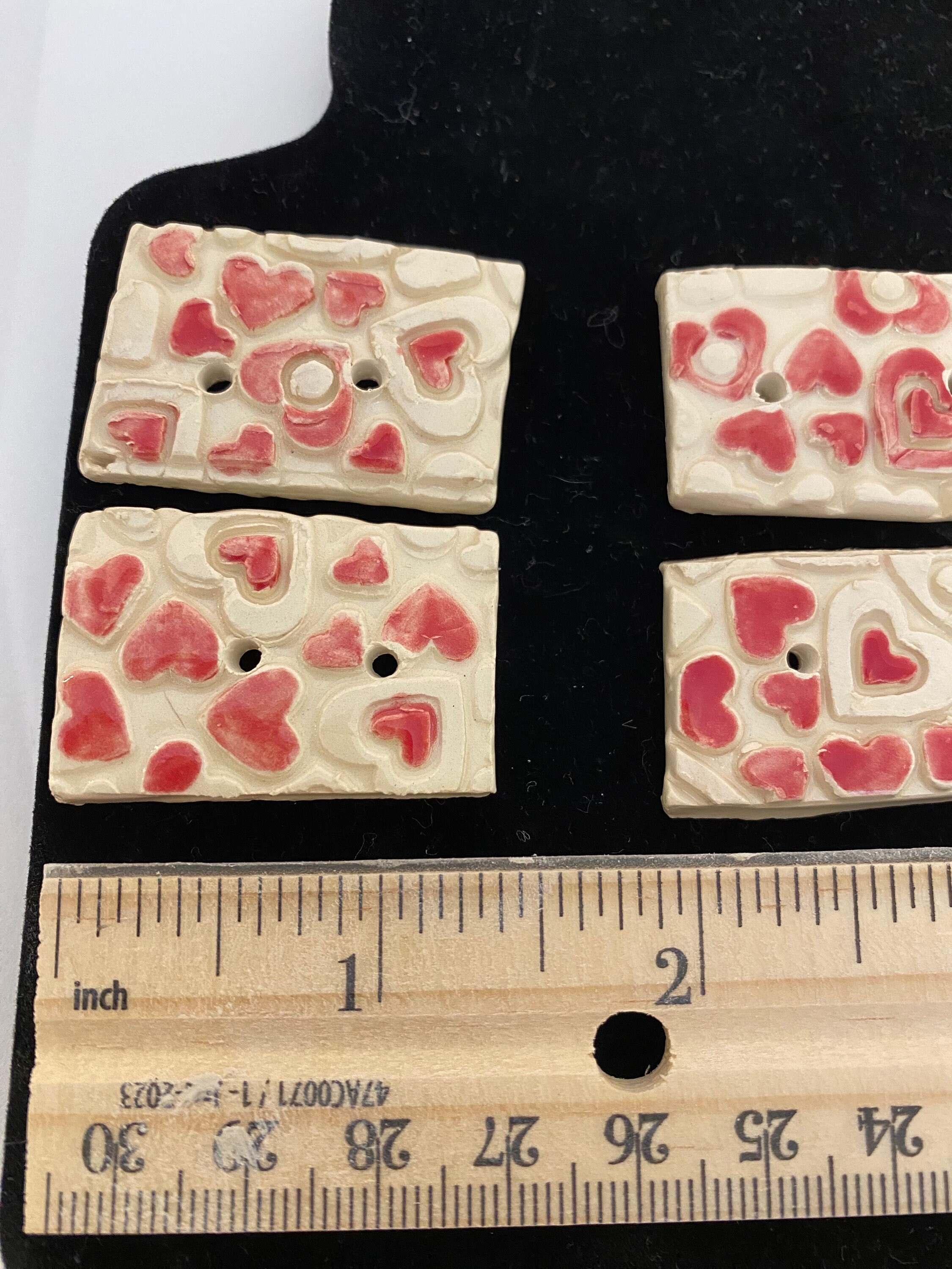 Red Heart Buttons - Etsy