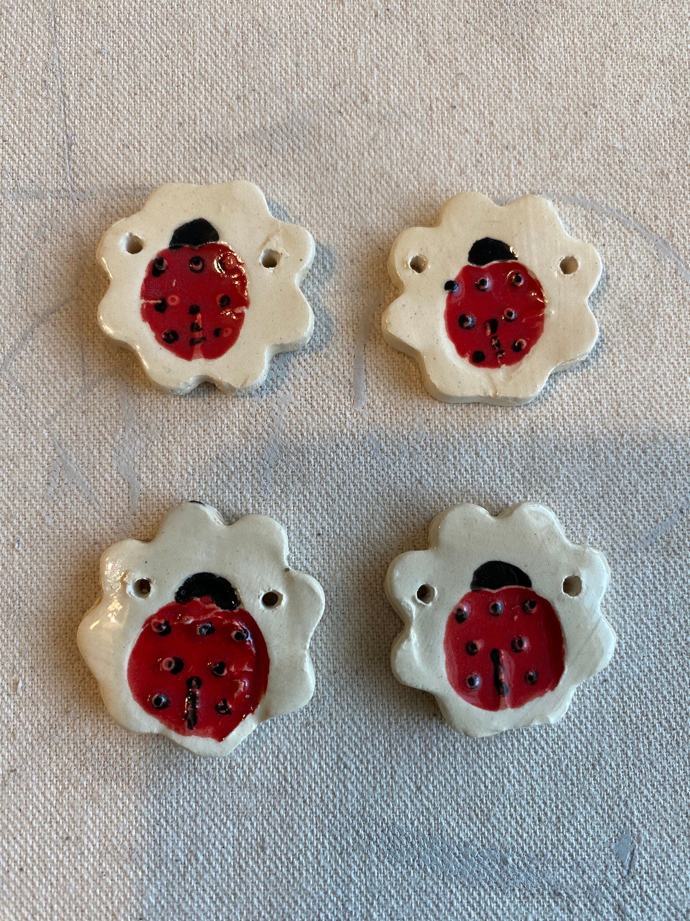 Ladybug Buttons - Etsy