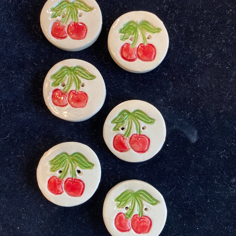 Cherry Buttons - Etsy