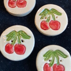 Cherry Buttons - Etsy