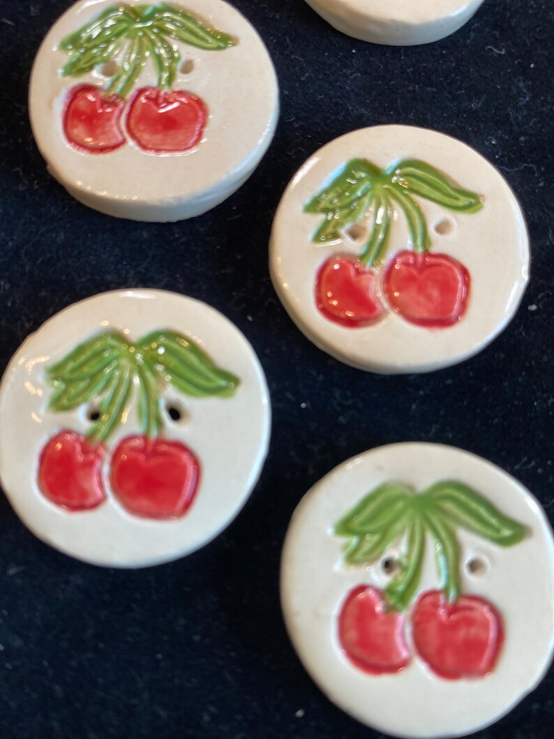 Cherry Buttons - Etsy