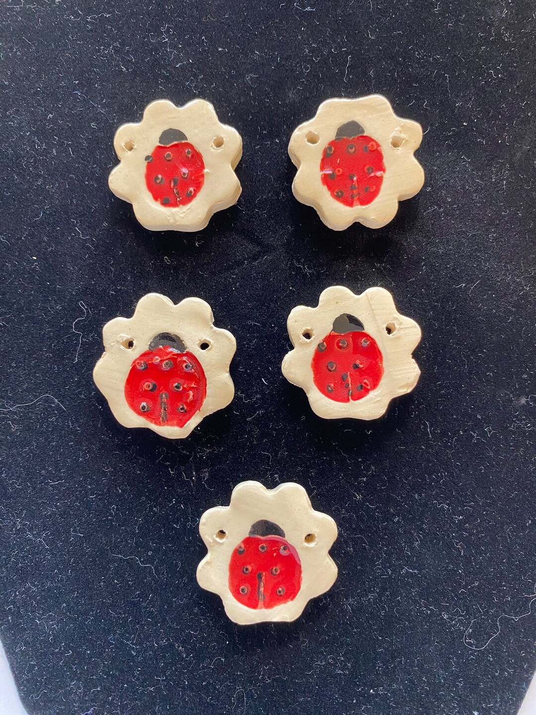 Ladybug Buttons - Etsy