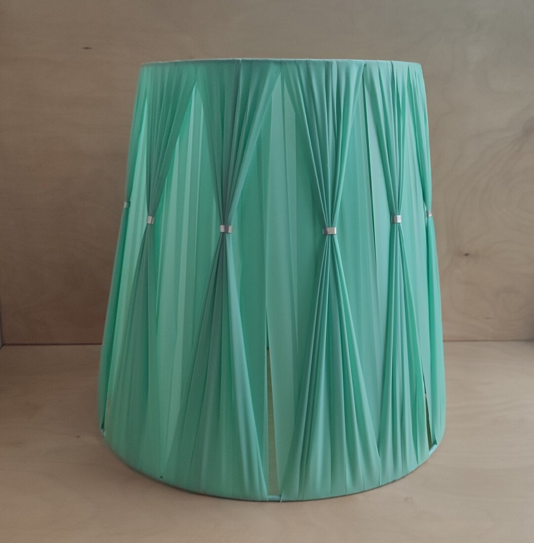 Vintage Large Soviet Pleated Lampshade Made of Light Green Plastic ...