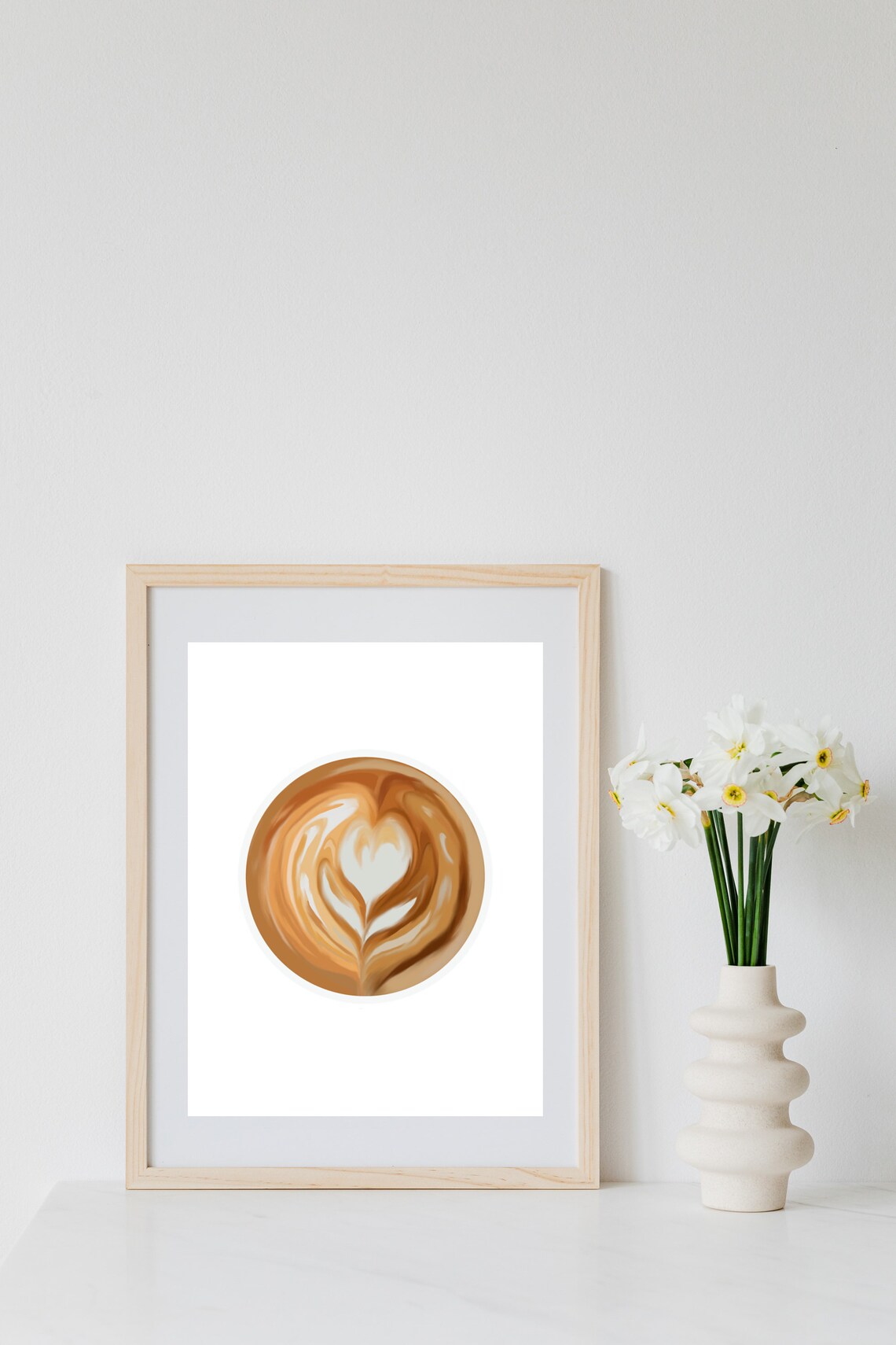 Latte Art Digital Print, Latte Art, Coffee, Digital Print, Digital ...