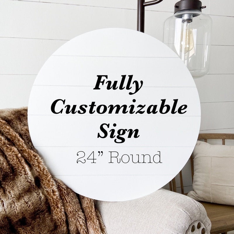 Round Signs for Home Decor - Etsy