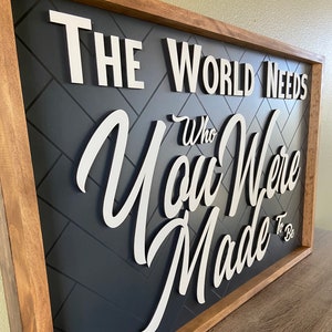 Inspirational Quote Sign: 3D Letters, Engraved Background, Custom ...