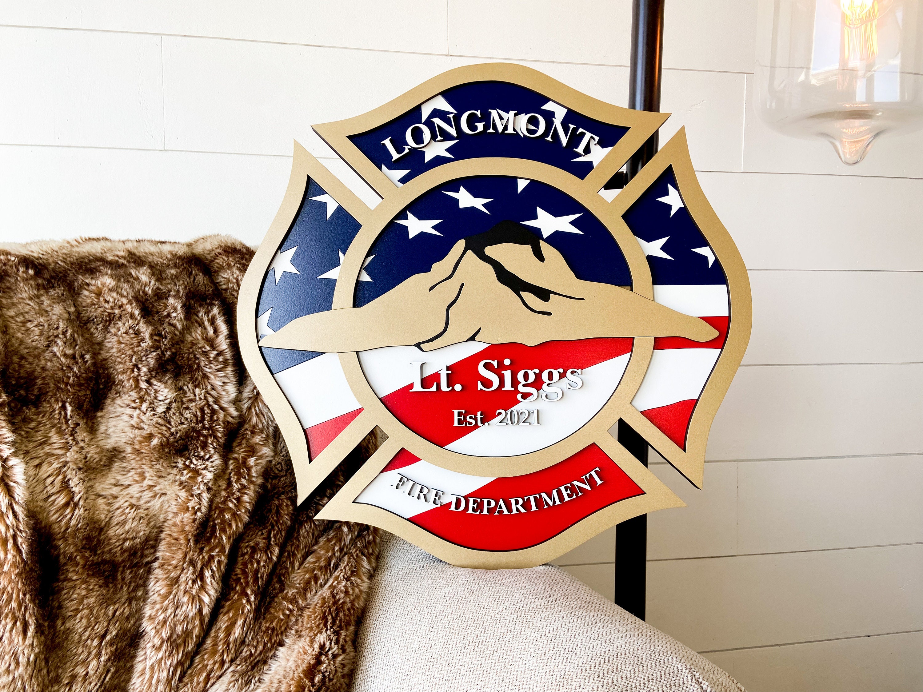 Custom Fire Department Logo Sign Firefighters/first | Etsy