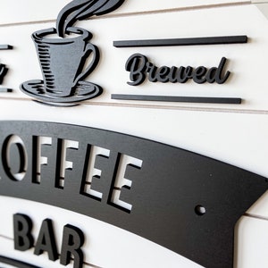 Freshly Brewed Coffee Bar Sign, Modernfarmhouse, 3D Letter, Freshly ...