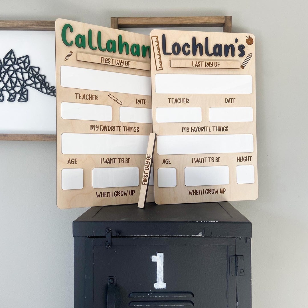 Back-to-school Milestone Board, Personalized or Full Customization, Dry ...