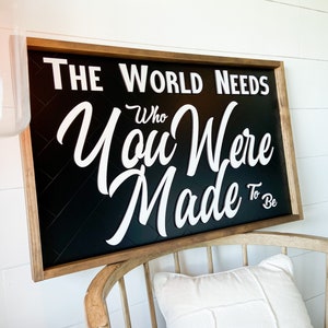 Inspirational Quote Sign: 3D Letters, Engraved Background, Custom ...