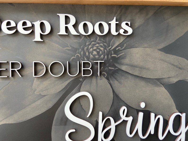 The Deep Roots Never Doubt Spring Sign 3D Laser Cut Letters & - Etsy