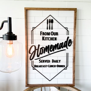 Homemade Kitchen Sign: 3D Lettering, Custom Colors - Etsy
