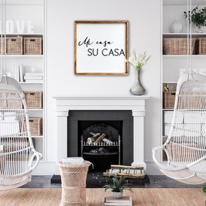 Mi Casa Su Casa 3D Sign, Personalization Optional, Custom Background ...