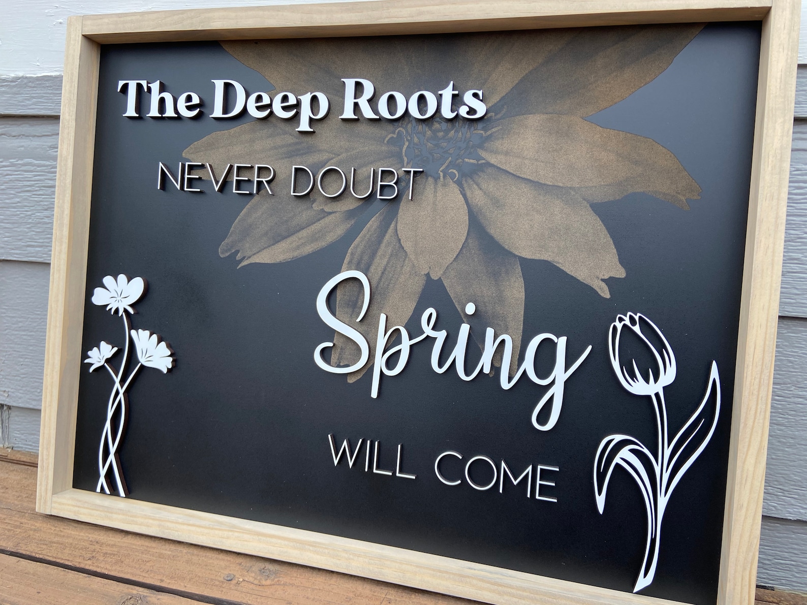 The Deep Roots Never Doubt Spring Sign 3D Laser Cut Letters & - Etsy