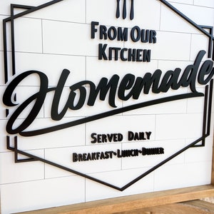 Homemade Kitchen Sign: 3D Lettering, Custom Colors - Etsy