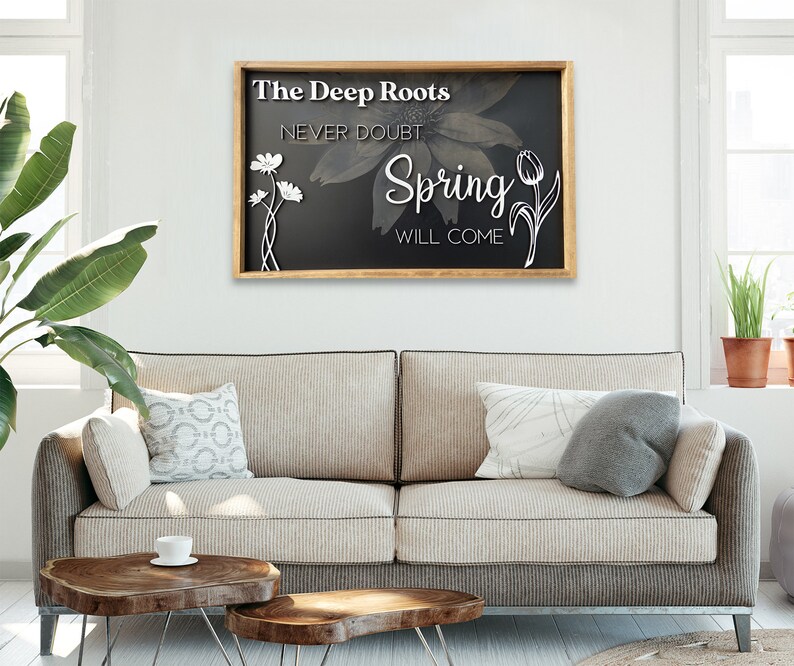 The Deep Roots Never Doubt Spring Sign 3D Laser Cut Letters & - Etsy