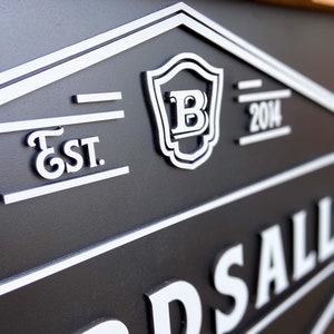 Personalized 3D Vintage Last Name Rectangle Modern Farmhouse Sign - Etsy