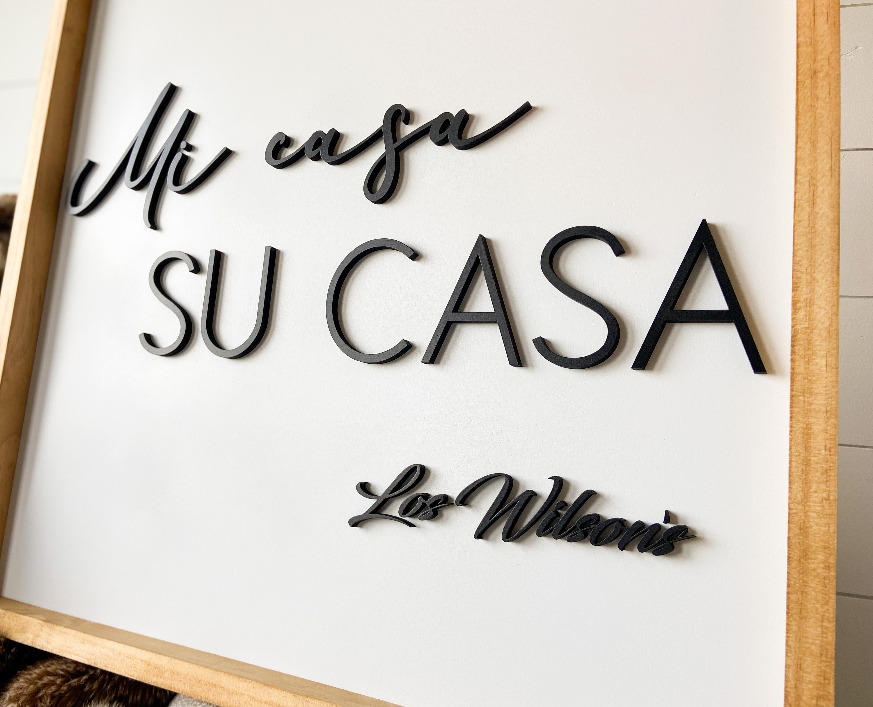 Mi Casa Su Casa 3D Sign Personalization Optional Custom | Etsy