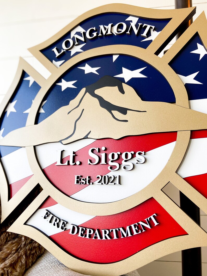 Custom Fire Department Logo Sign Firefighters/first | Etsy