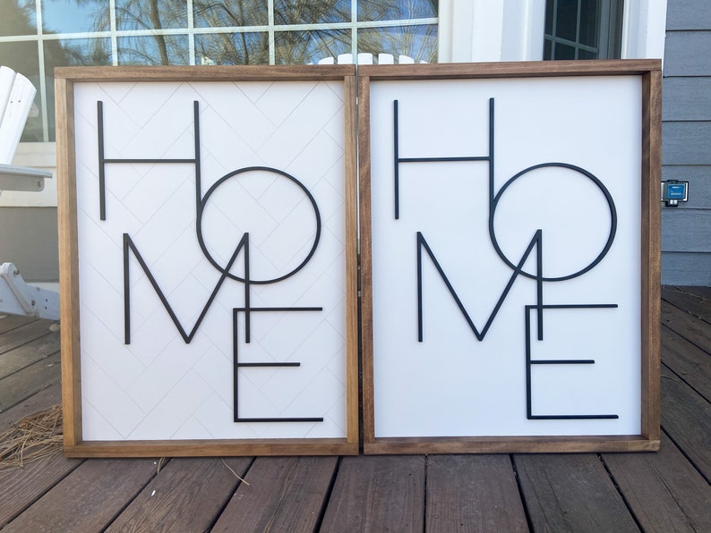 3D HOME Laser Cut Sign Raised Lettering Custom Background - Etsy
