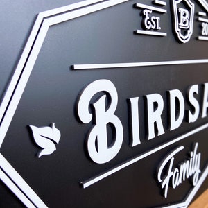 Personalized 3D Vintage Last Name Rectangle Modern Farmhouse Sign - Etsy