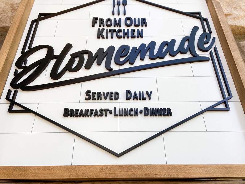 Homemade Kitchen Sign: 3D Lettering, Custom Colors - Etsy