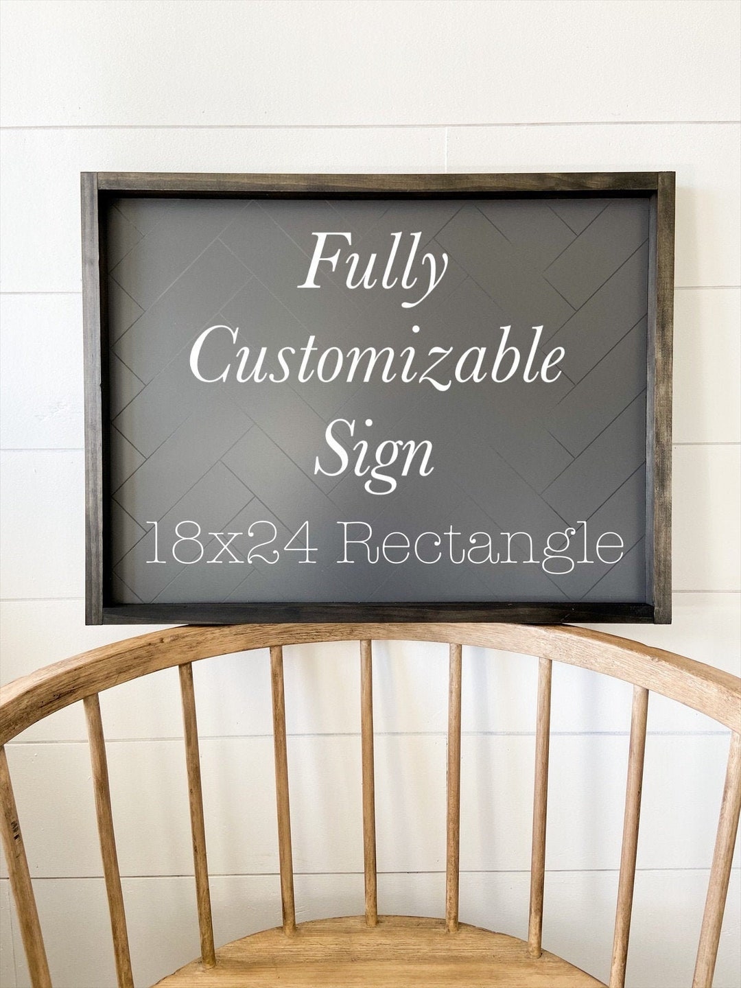 18x24 Size Fully Customized Sign, Engraved Background Patterns & 3D ...