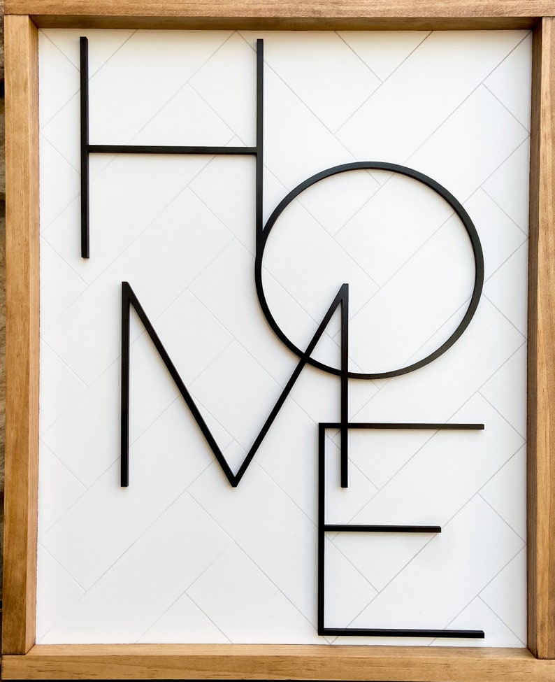 3D HOME Laser Cut Sign Raised Lettering Custom Background - Etsy