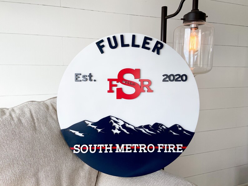 Custom Fire Department Logo Sign: Personalized First Responder Gift - Etsy