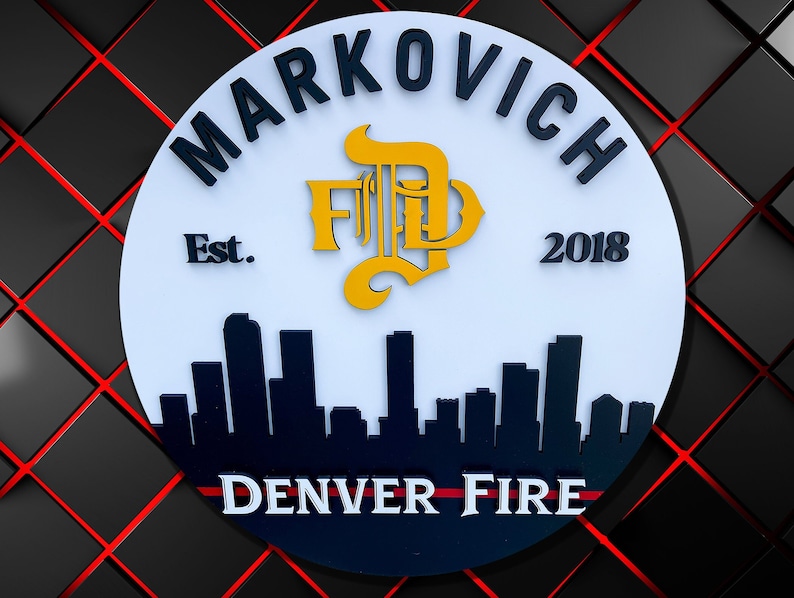 Custom Fire Department Logo Sign: Personalized First Responder Gift - Etsy