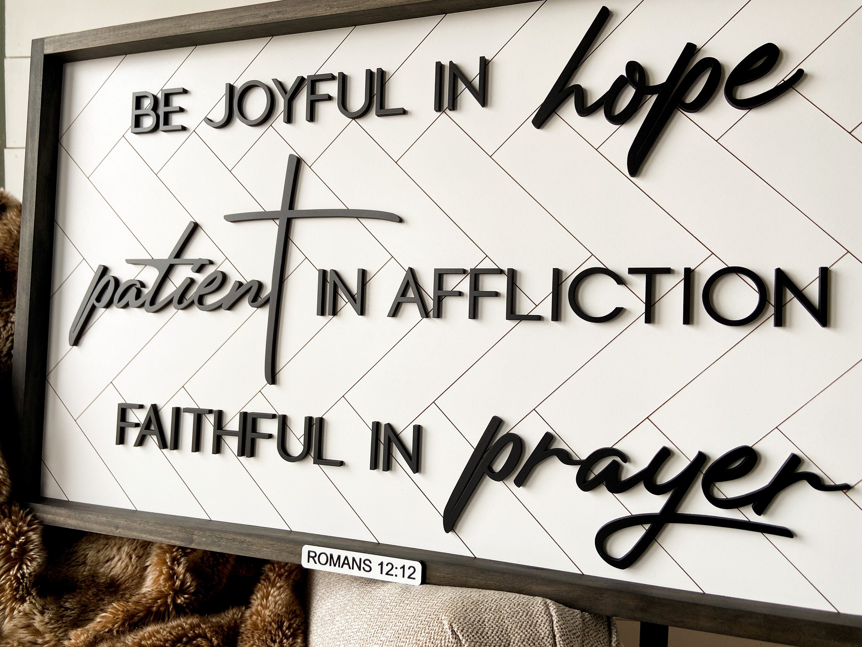 Custom Bible Verse Home Sign Work Heartily Office Sign 3D - Etsy