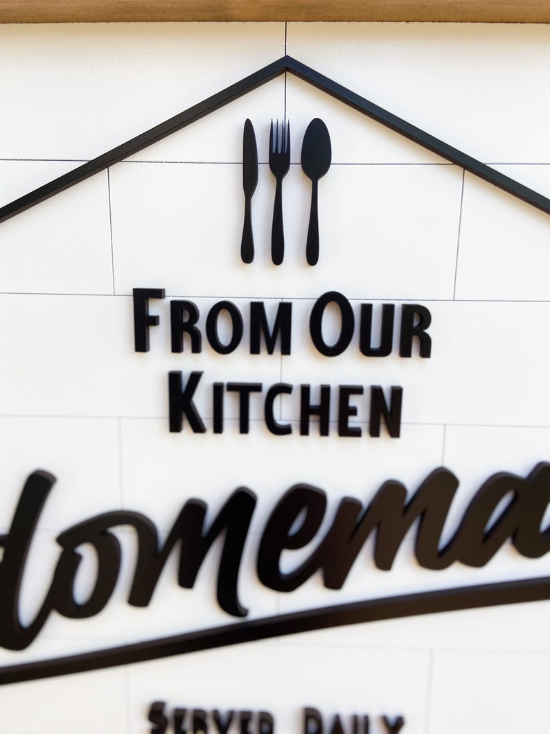 Homemade Kitchen Sign: 3D Lettering, Custom Colors - Etsy