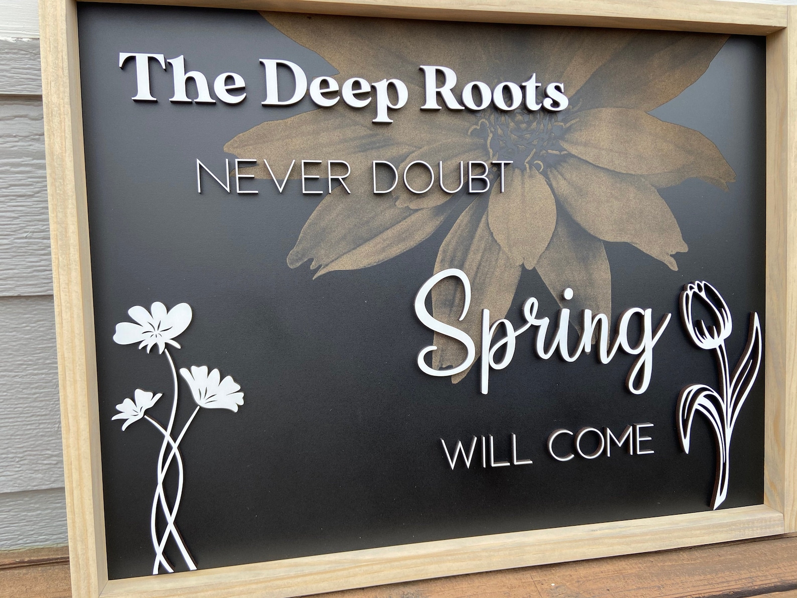 The Deep Roots Never Doubt Spring Sign 3D Laser Cut Letters & - Etsy