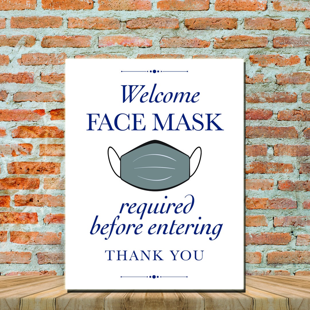Face Mask Required Printable Sign - Etsy