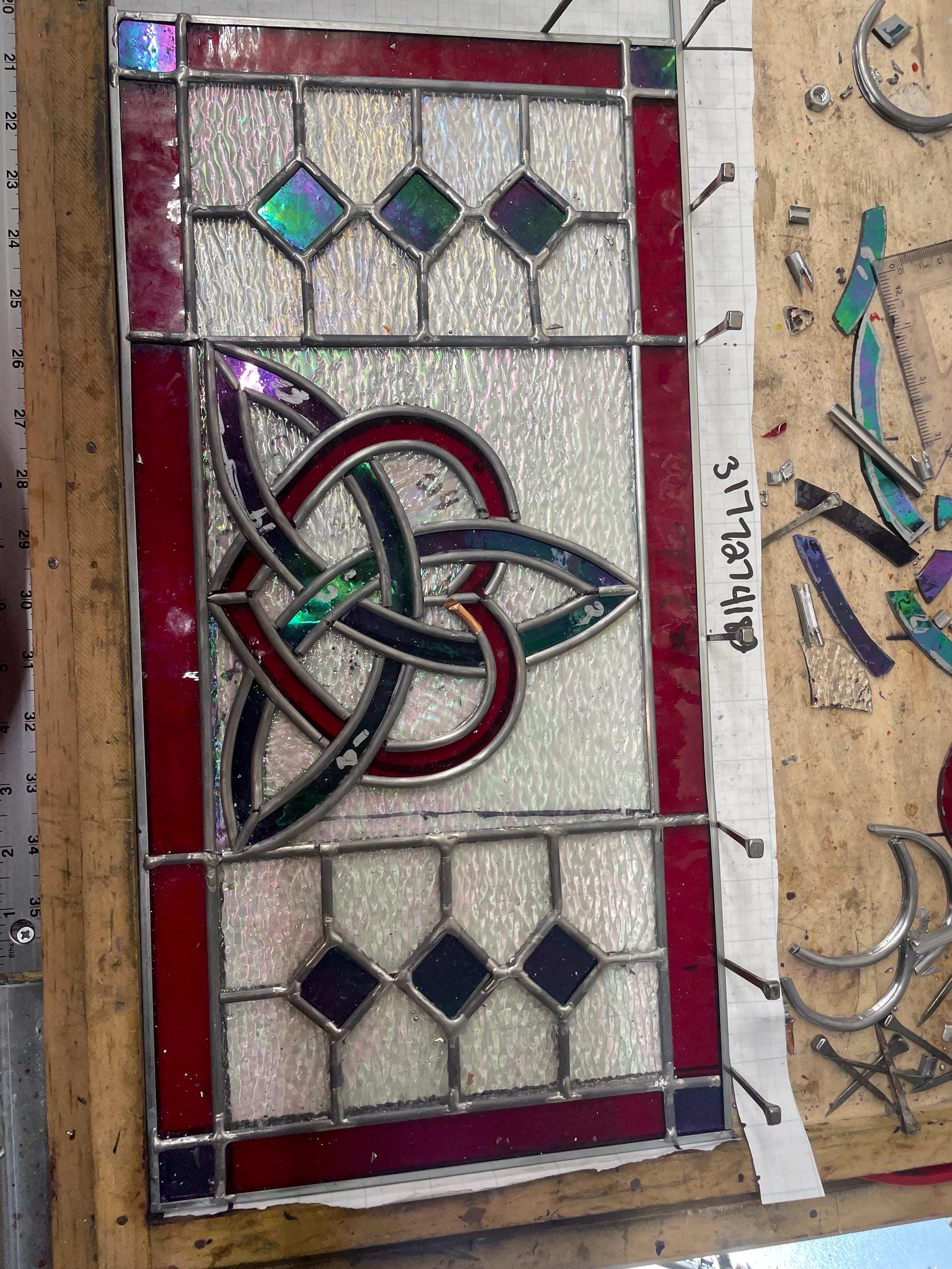 Celtic Love Stained Glass Window Panel - Etsy