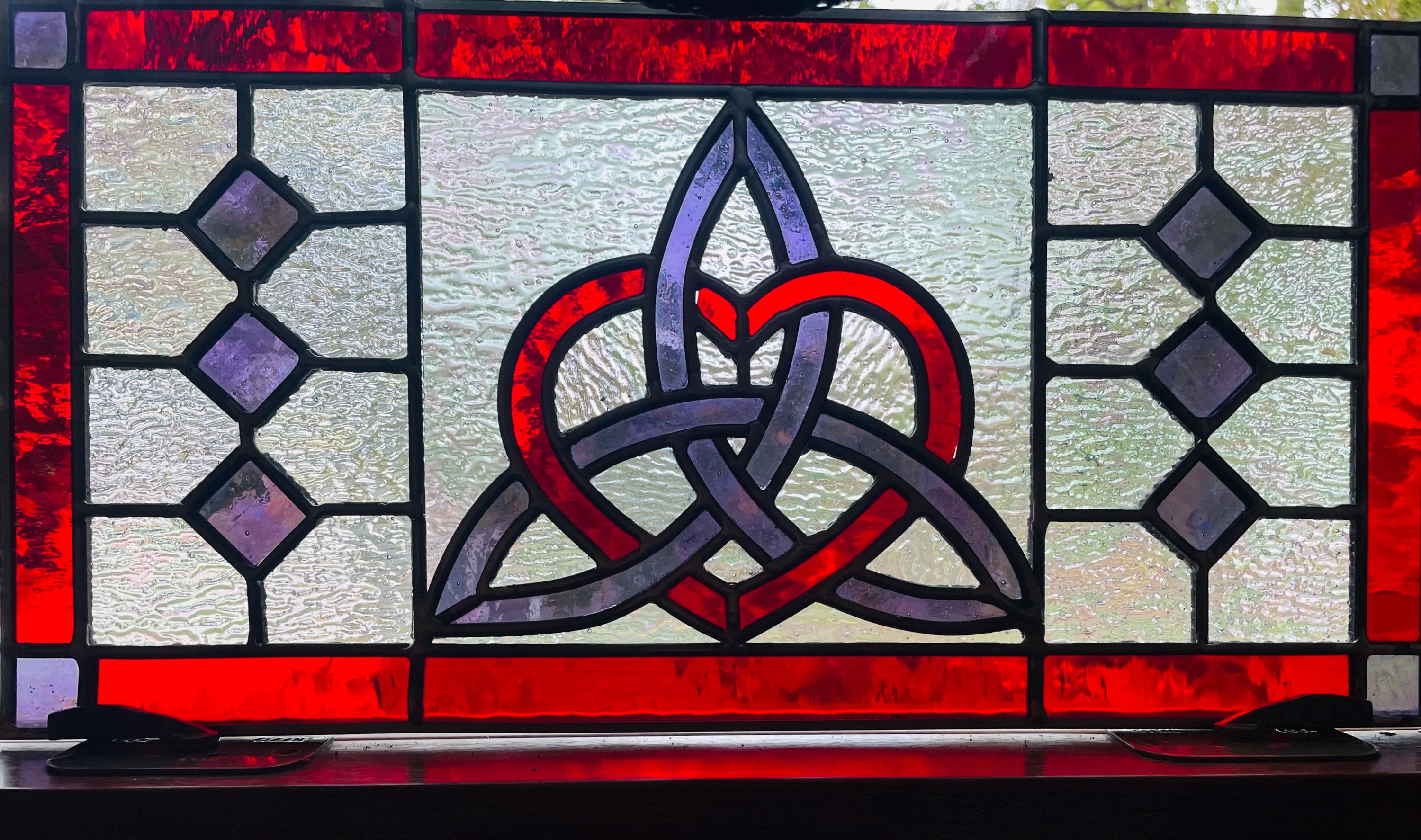Celtic Love Stained Glass Window Panel - Etsy