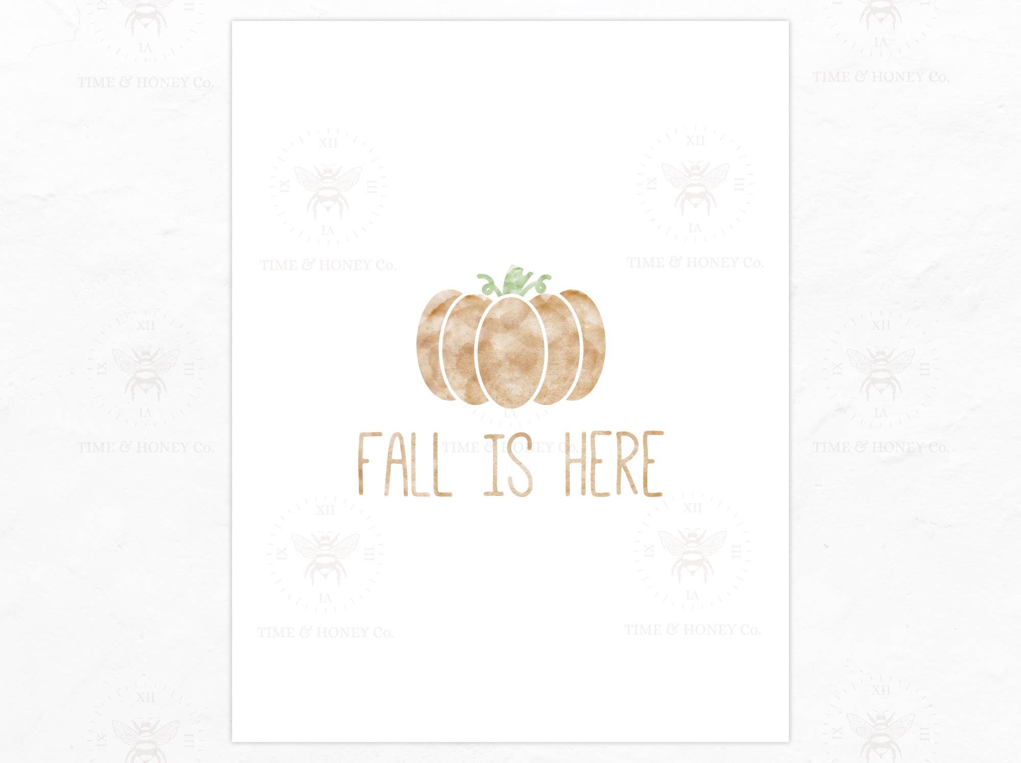 Fall is Here Watercolor Fall Thanksgiving Digital Download Downloadable ...