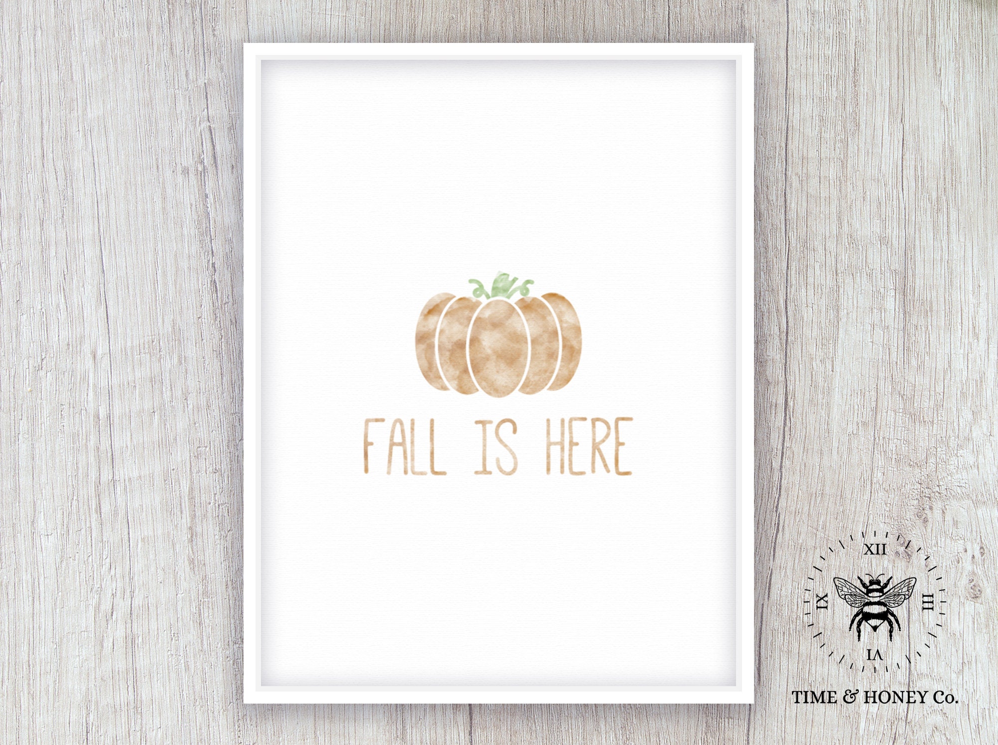 Fall is Here Watercolor Fall Thanksgiving Digital Download Downloadable ...