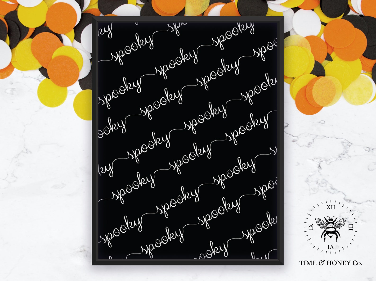 Cursive Spooky Pattern Digital Download Printable - Etsy