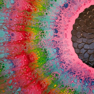 Abstract Art, Rainbow Floral Painting - Etsy