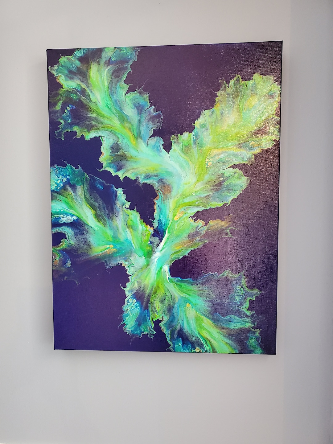 Abstract Art on Canvas, "under the Sea". - Etsy