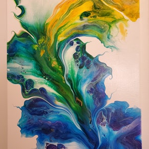 Abstract Rainbow Painting on Canvas - Etsy