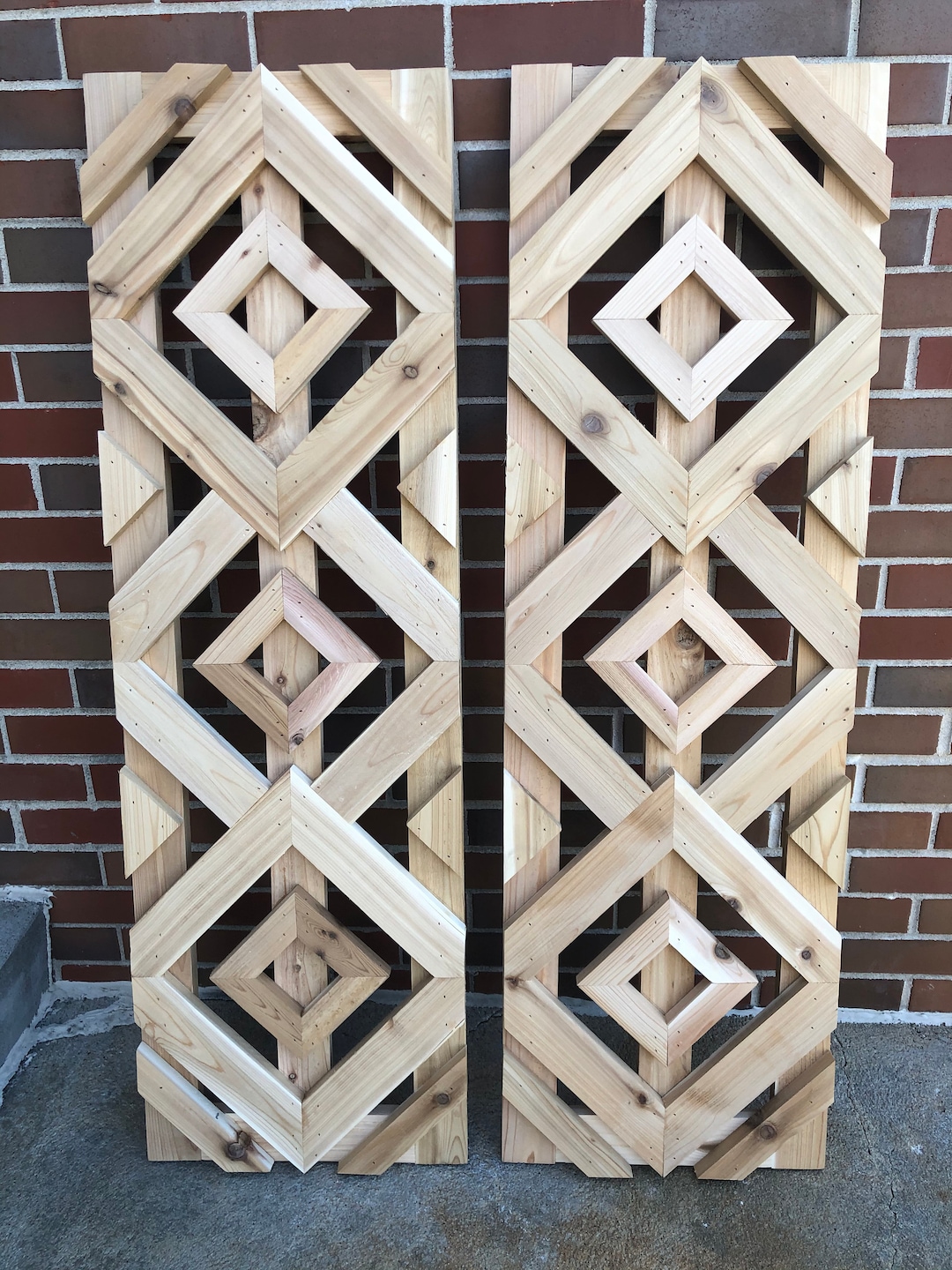 2 Red Cedar Shutters 15"x48" - Etsy