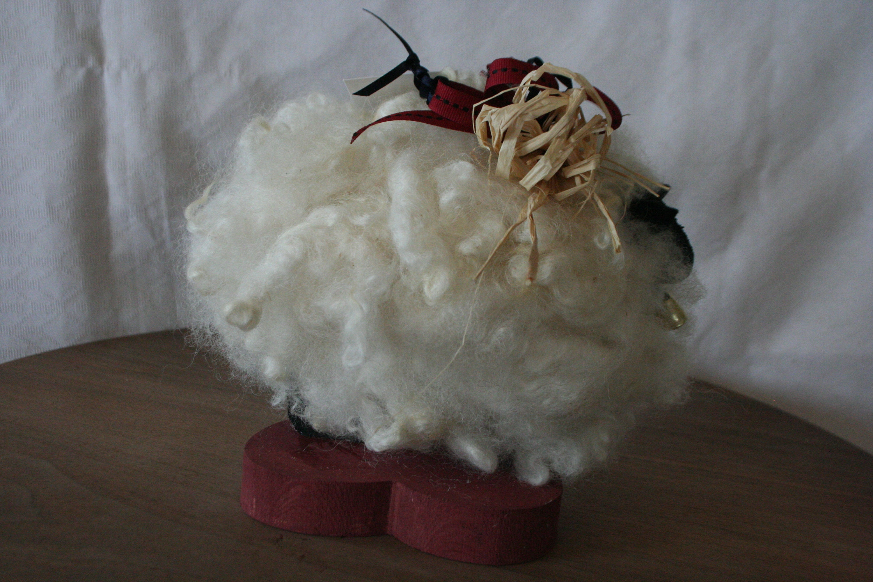 Sheep Handmade all natural white wool sheep decoration Border | Etsy