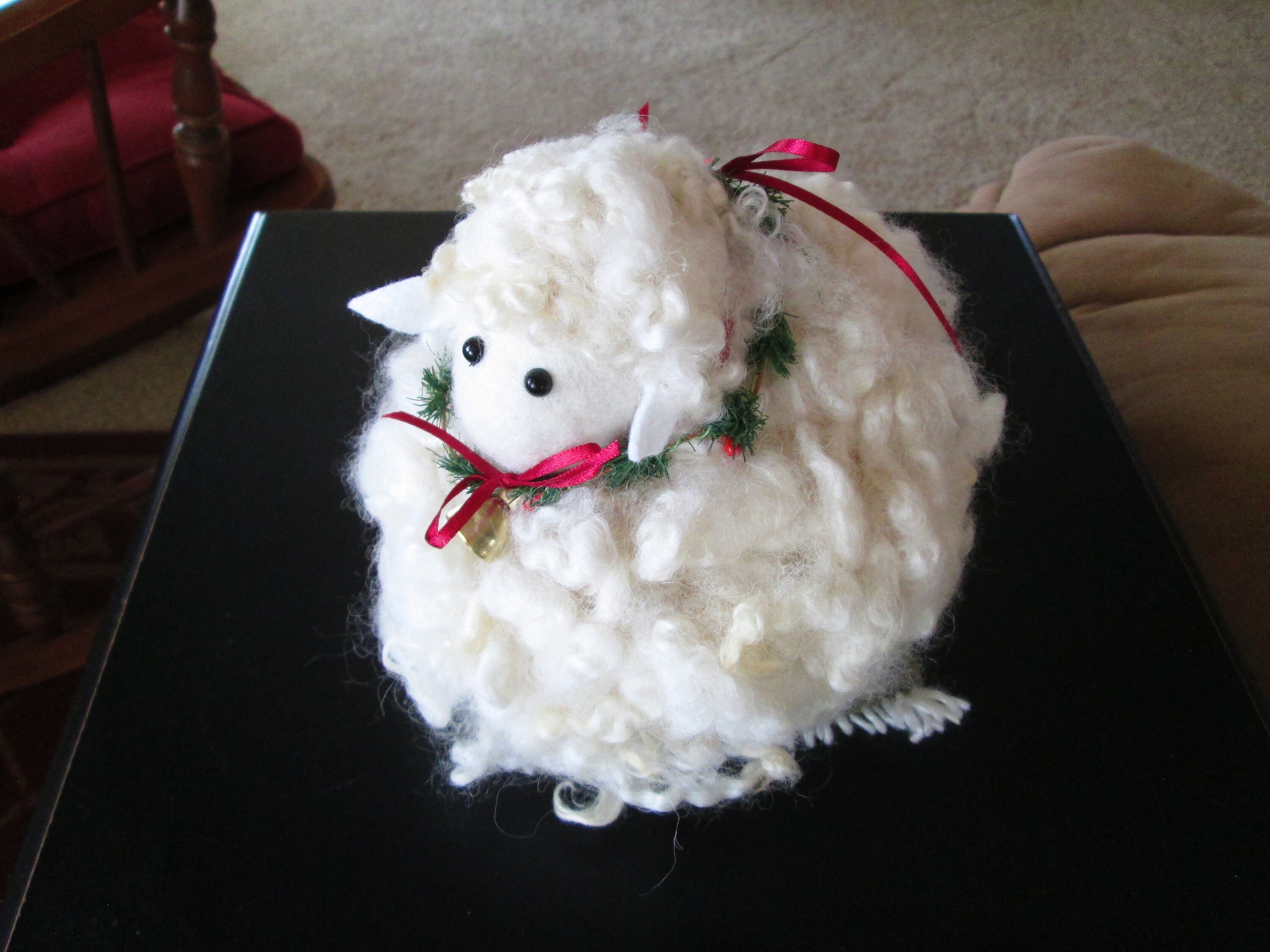 Sheep Decor, Handmade White Wool Sheep Decoration, Sheep Theme Decor ...
