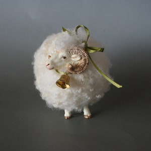 Needle Felted Merino Wool Ram Figurine: Farmhouse Sheep Decor - Etsy
